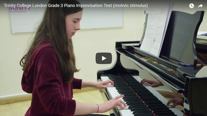 Example piano improvisation test (harmonic stimulus): Grade 4
