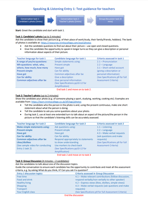 ESOL Skills for Life - Teacher Assessment Grades Resources